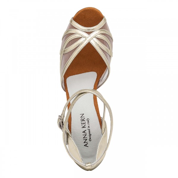 www.tanzschuhe.de - Anna Kern Damen Tanzschuhe Luisa Gold 740 6 cm